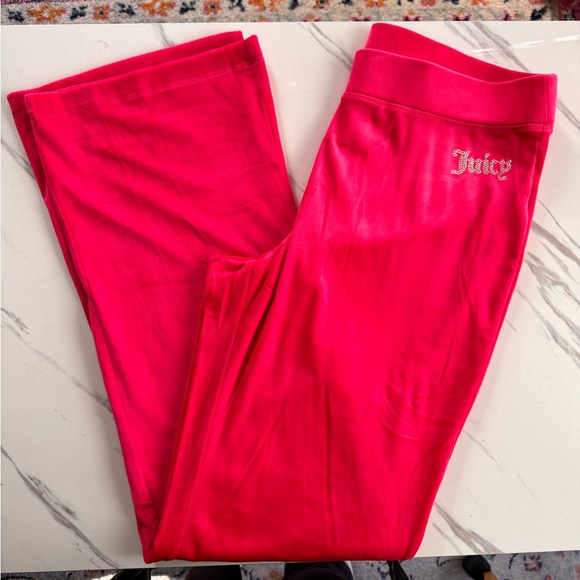 Juicy Couture | Pants & Jumpsuits | Juicy Couture Hot Pink Velvet Track Pants | Poshmark